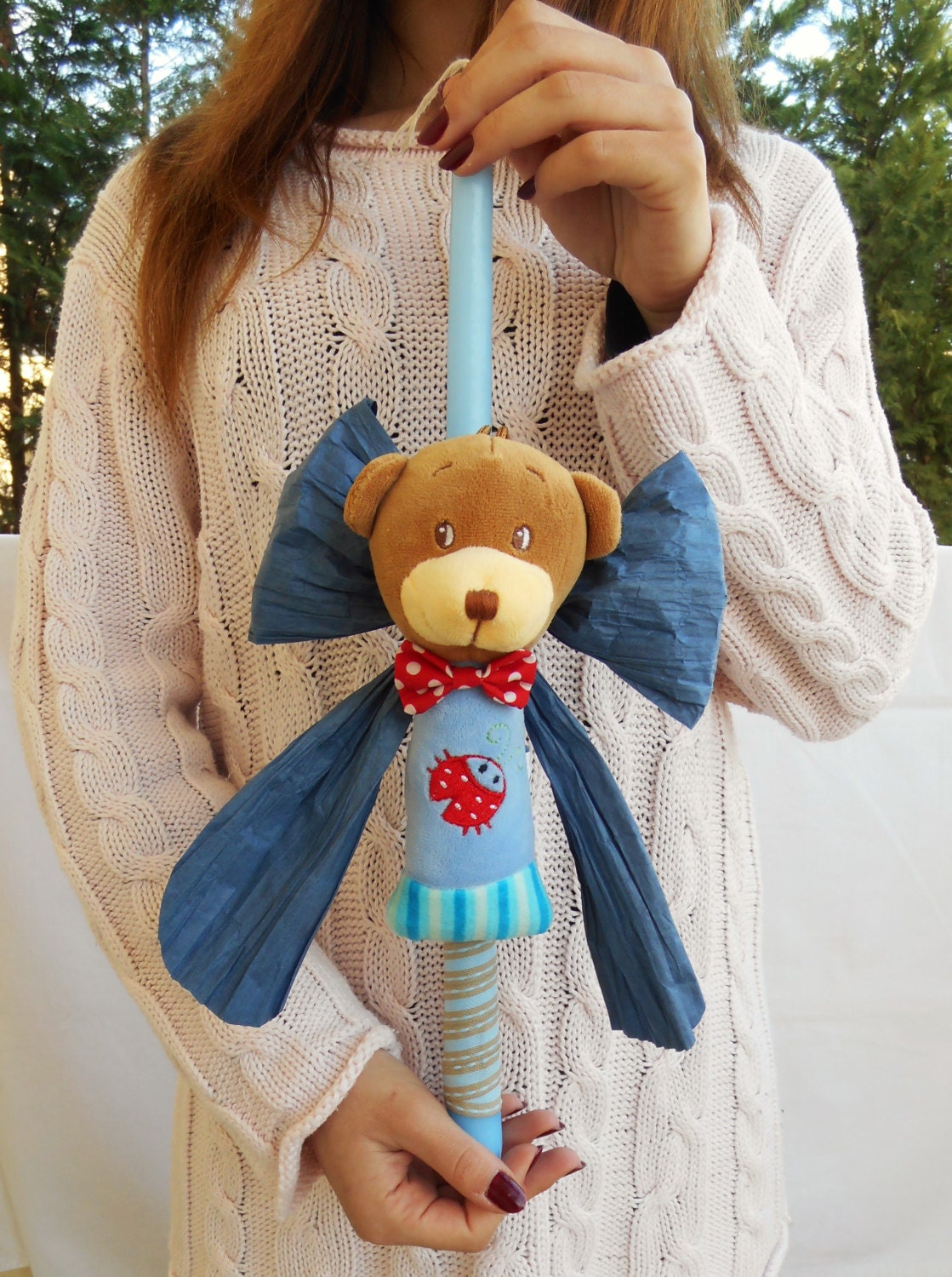 Soft Toy Rattle Greek Easter Candle, Easter Lampada, Orthodox Lambatha ...