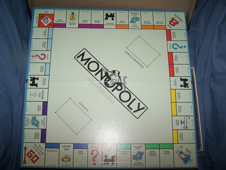 Monopoly Deluxe 50th Anniversary Edition Parker Brothers - Etsy