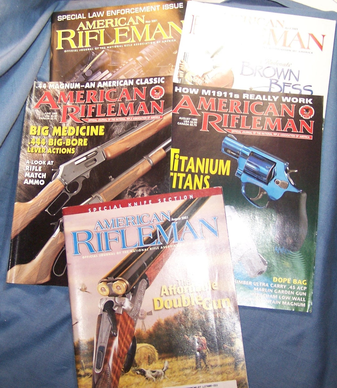 American Rifleman Magazine Assortment 1999-2001 - 5 Magazines Included ...