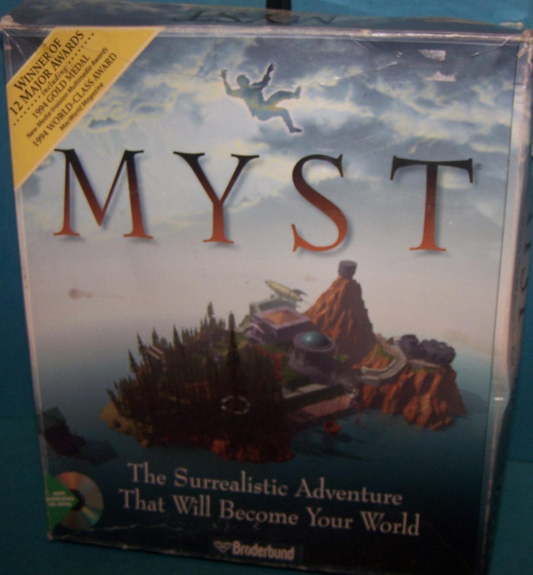 Vintage 1994 Myst Big Box Broderbund - Windows PC - CD-ROM Game - Etsy