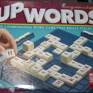 Upwords - Dated 1997 by Milton Bradley - A 3-dimensional Word Game ...