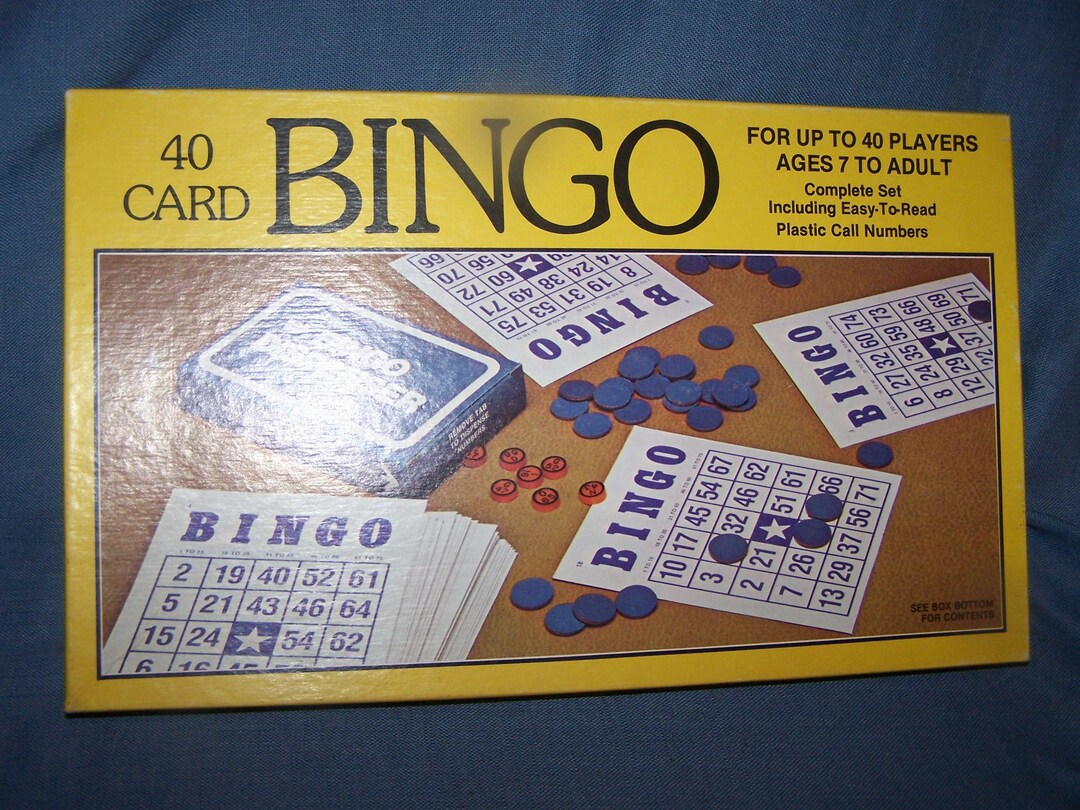 Vintage Whitman BINGO 40 Card Game - Box is Dated 1981 - Contents ...