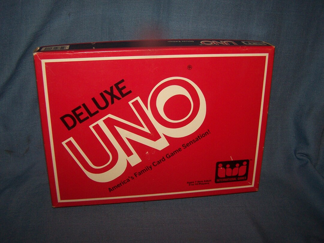 UNO Deluxe Edition Box is Dated 1983 Ages 7 to Adult Contents Are ...