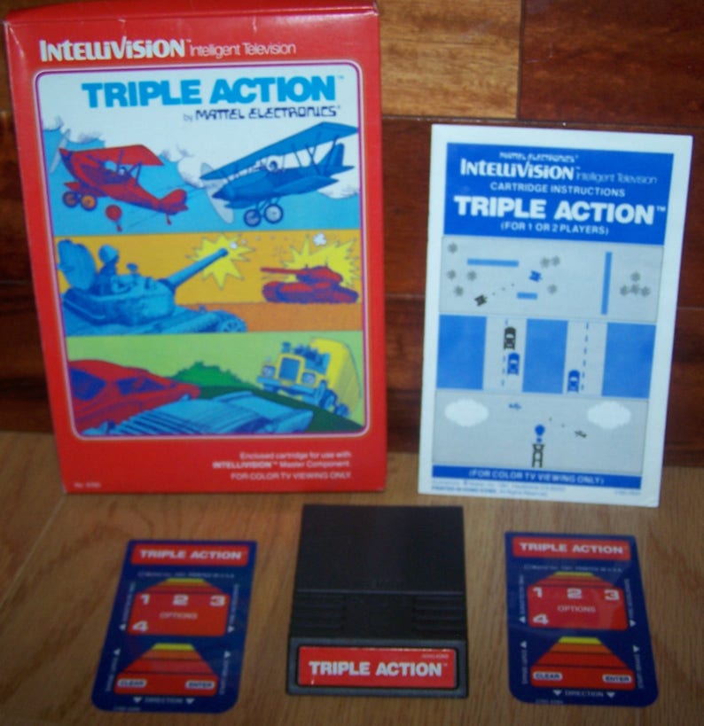 Mattel Intellivision Game Cartridge With Instructions Box - Etsy
