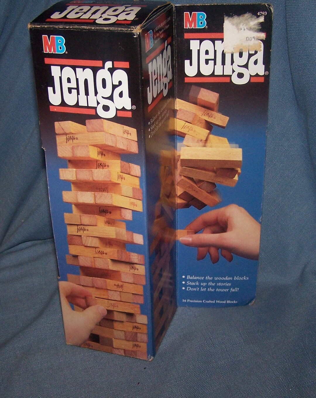 MILTON BRADLEY Jenga Game - Ages 8 to Adult - Containe 54 Wooden Blocks ...