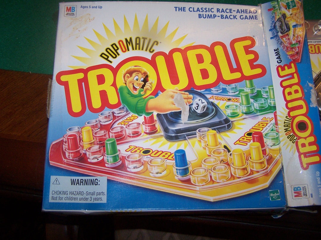 Milton Bradley 1998 TROUBLE Game Complete With Instructions Vintage POP ...
