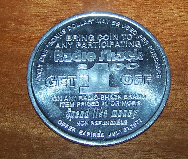 Radio Shack Tokens ~ 1977 Citizens Band Bonus Dollar ~ CB Radio Coin ...