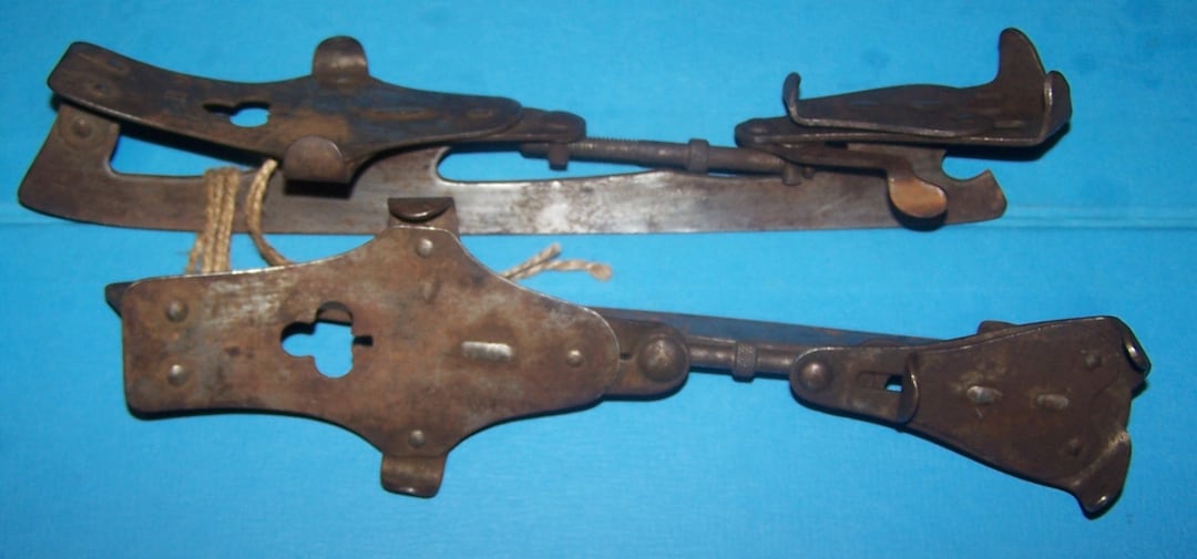 Cast Steel Ice Skates - Vintage Pair - Union Hardware Co. - Torrington ...