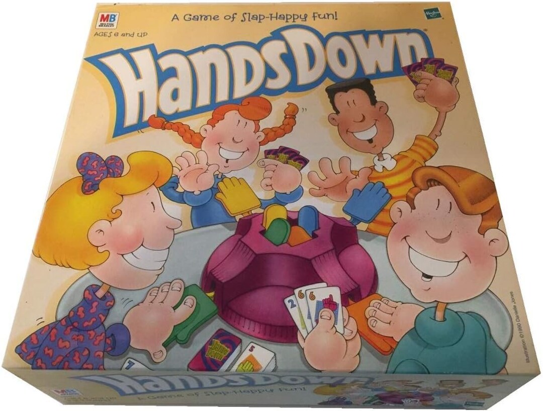 HANDS DOWN by Milton Bradley - Dated 1999 - "be Fast or You're Last ...