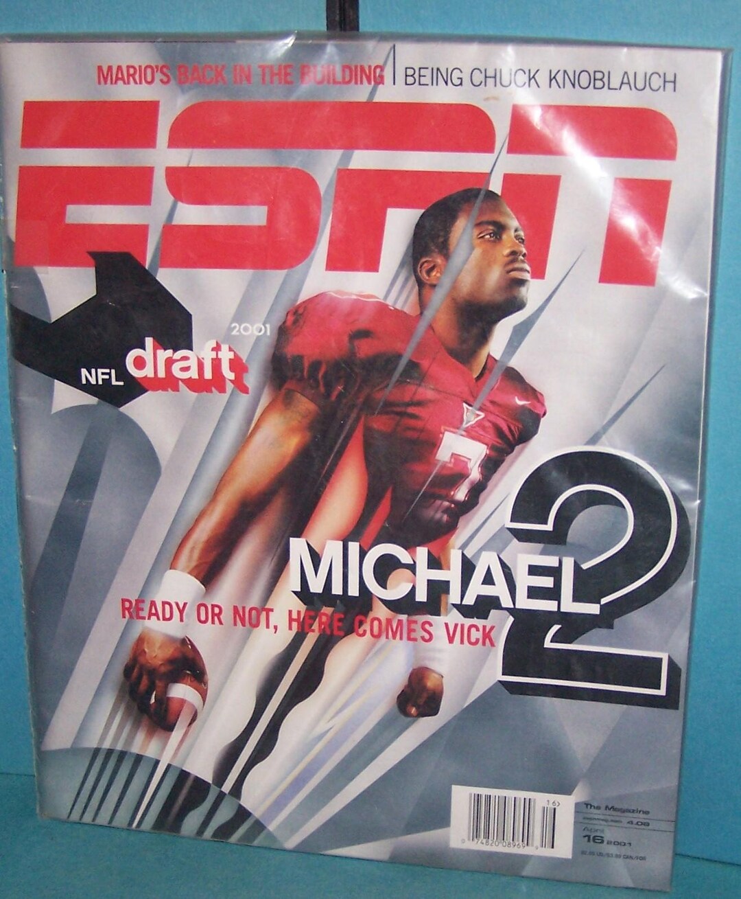 ESPN NFL Draft 2001 Magazine - Michael Vick 2 - April 16, 2001 - Etsy