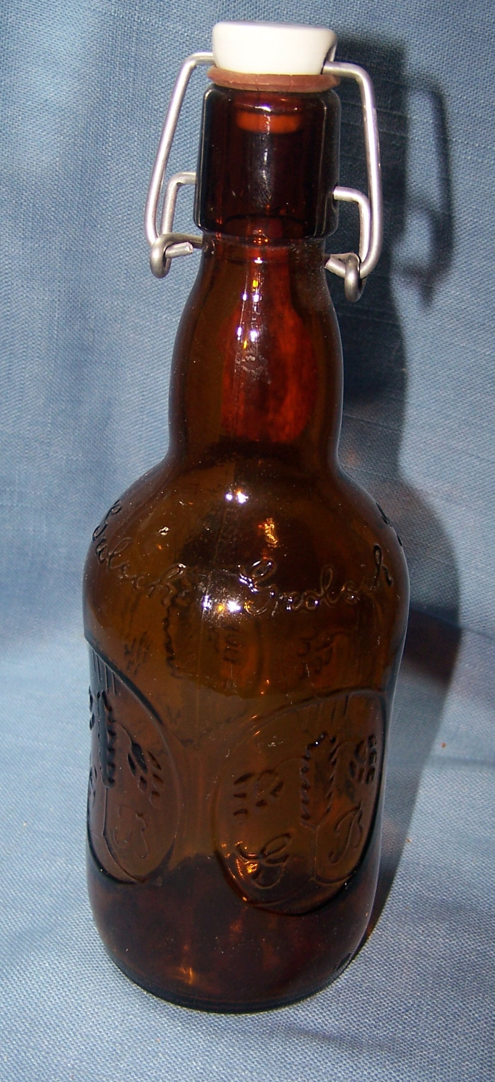 VTG Grolsche Amber Brown Lager Beer Bottle - Porcelain Swing Top - Beer ...