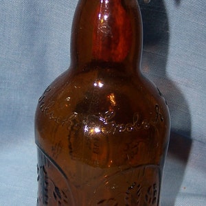 VTG Grolsche Amber Brown Lager Beer Bottle - Porcelain Swing Top - Beer ...