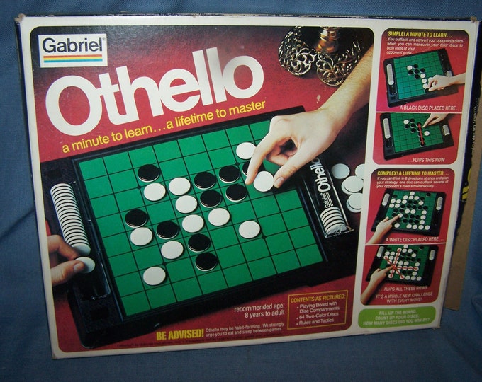 Vintage 1977 Large Deluxe Othello Board Game - Complete With 64 ...