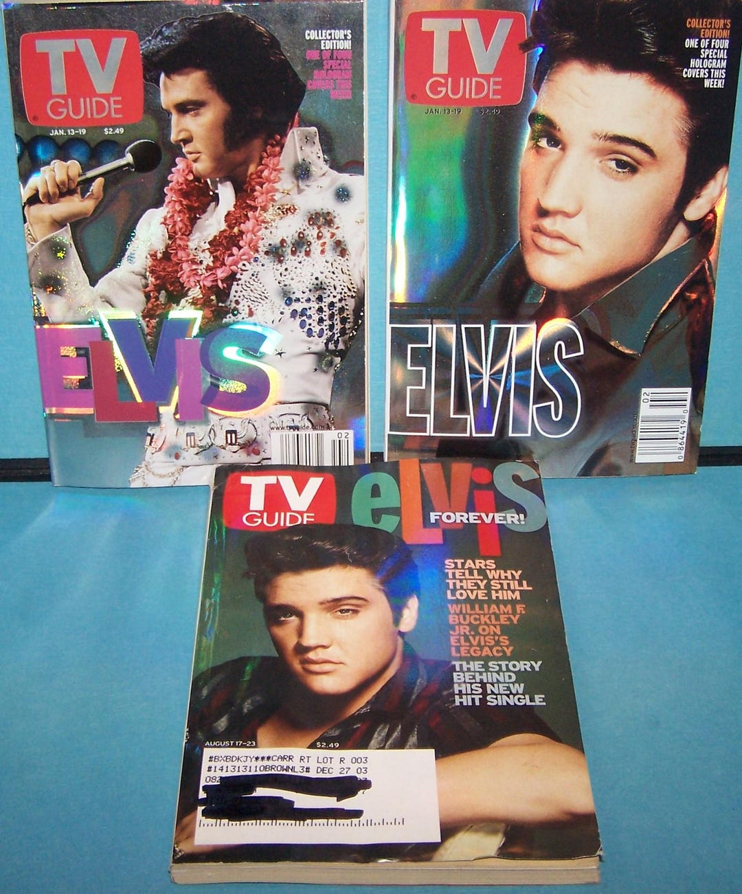 ELVIS PRESLEY TV Guide Selection - All Three Included - January 2001 (2 ...