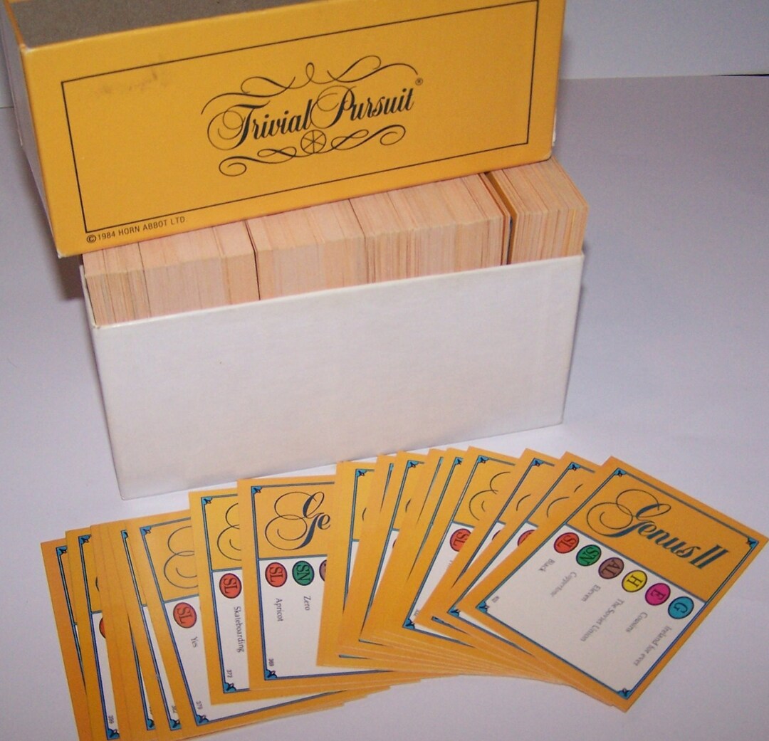 Genus II ~ Trivial Pursuit Cards ~ Single Box ~ Crafts ~ Tags ...