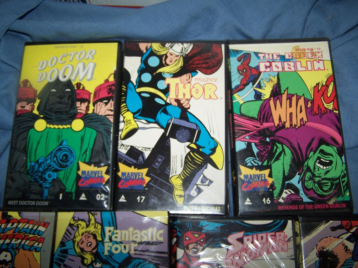 Marvel Comics Video Tapes VHS Assortment of Seven - Etsy