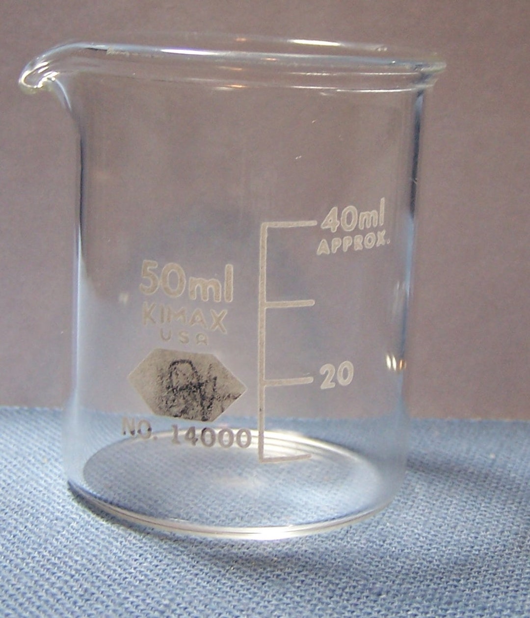 KIMAX Glass 50ml Low Form Griffin Beaker Single Scale Graduated - Model ...