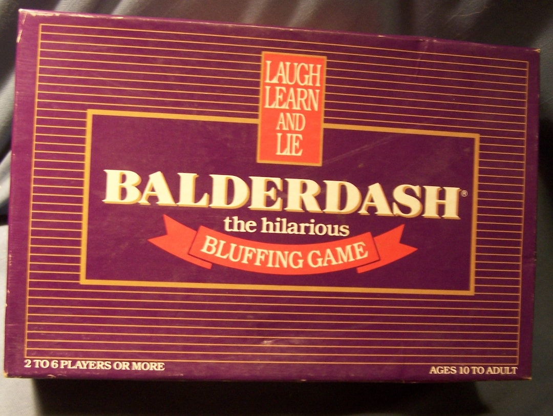 BALDERDASH the Hilarious BLUFFING GAME Dated 1984 - Etsy