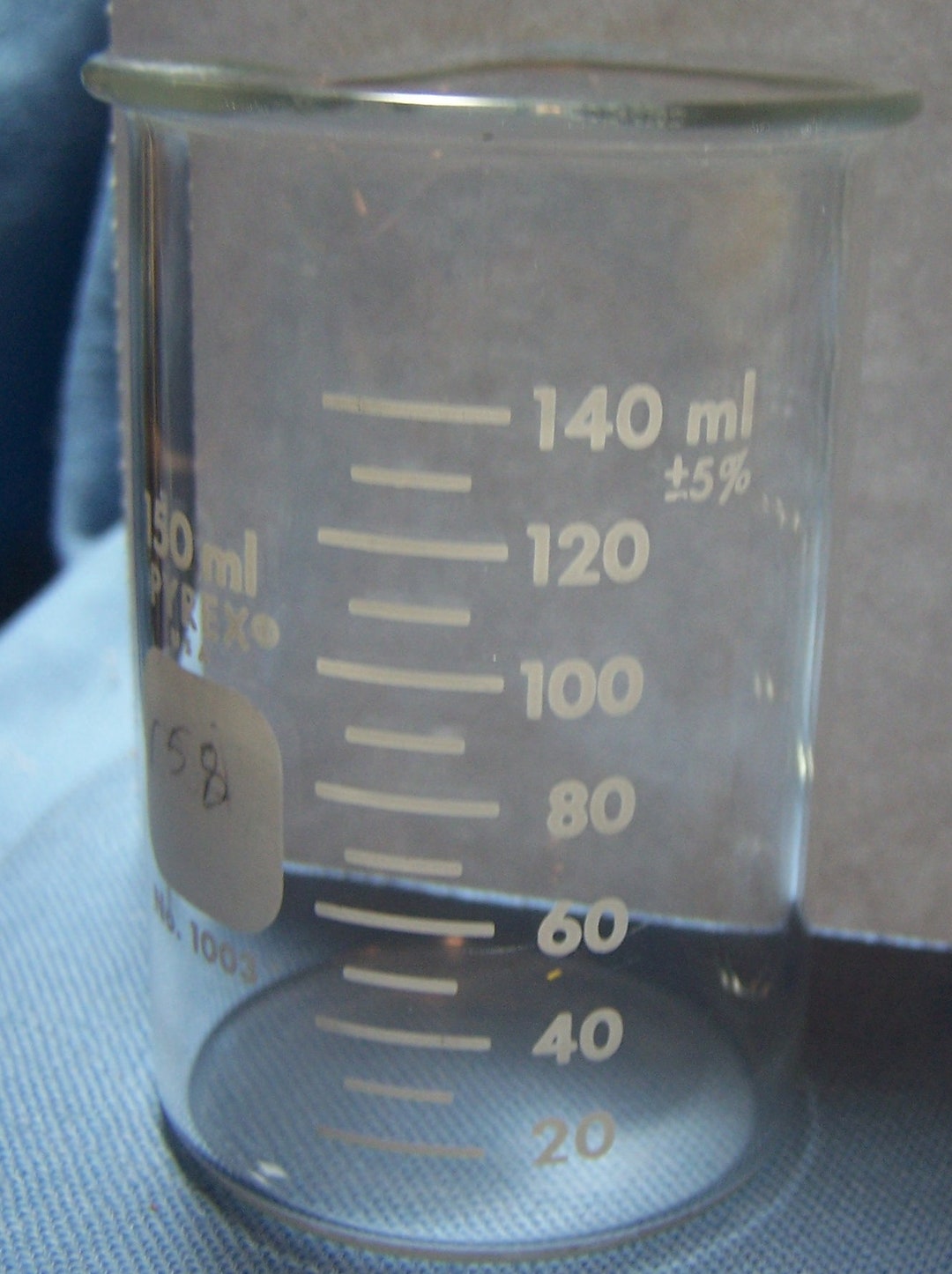 PYREX Glass 150ml Low Form Griffin Beaker Single Scale Graduated 1003 ...