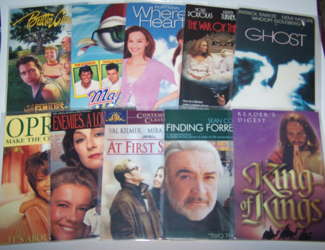 Re-purposed Video Tape (VHS) Sleeves ~ 10 Assorted Handmade Postcards ...