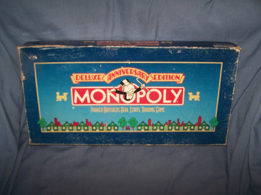 Monopoly - Deluxe 50th Anniversary Edition - Parker Brothers - Gold ...
