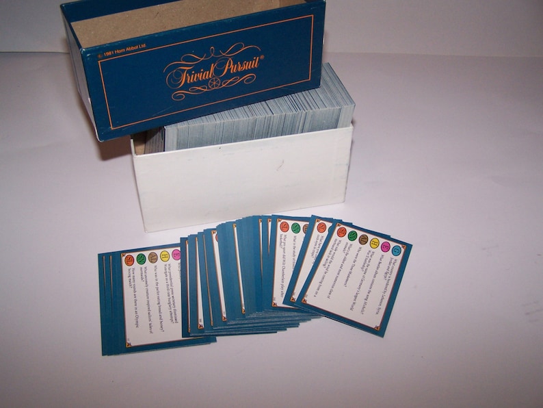 ORIGINAL cartes Trivial Pursuit simple boîte artisanat - Etsy France