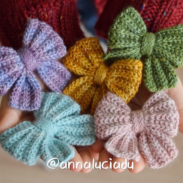 Hand Knit Bow Tie - Etsy