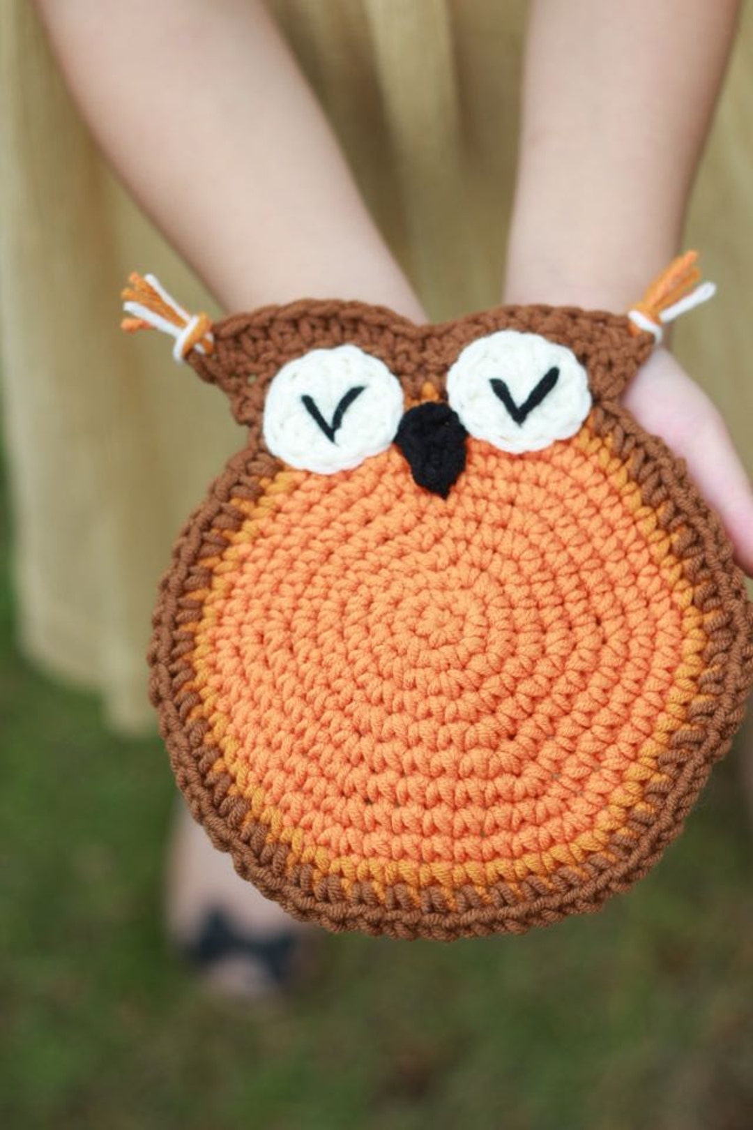 Crochet Owl Coaster PATTERN - INSTANT DOWNLOAD - Etsy