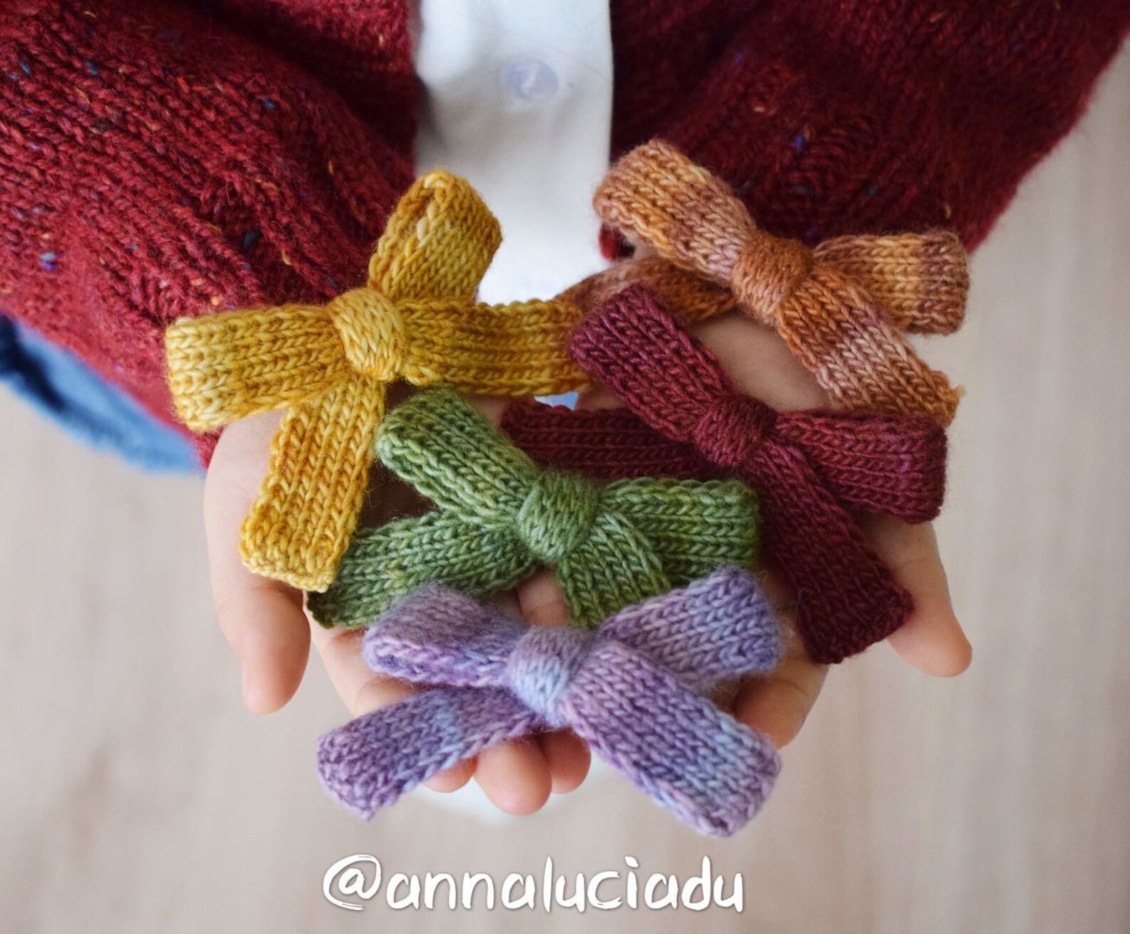 Knitted Bow Knitting Hair Accessories Girls Bow Bow Tie - Etsy