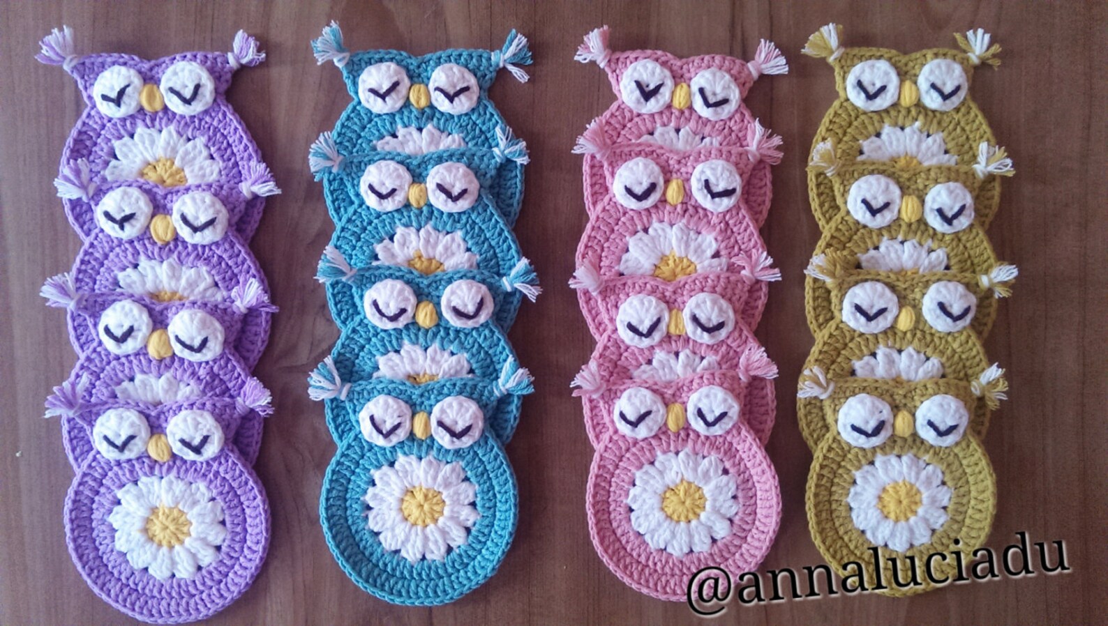 Crochet Cute Owl Coaster PATTERN - INSTANT DOWNLOAD - Etsy