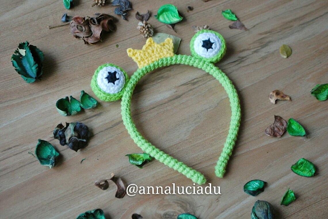 Crochet Frog Headband Crochet Patterns Frog Patterns Prince | Etsy