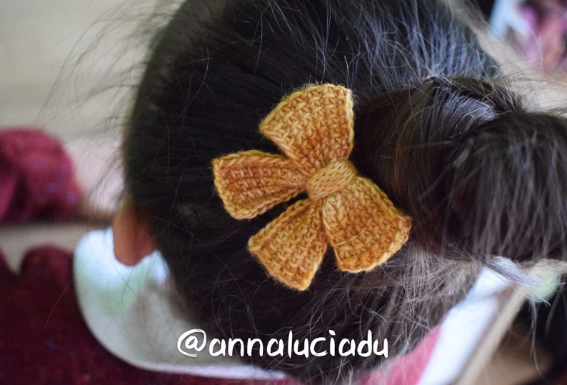 Knitted bow knitting hair accessories girls bow bow tie | Etsy