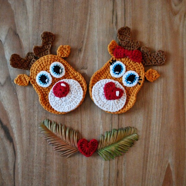 Reindeer Applique - Etsy