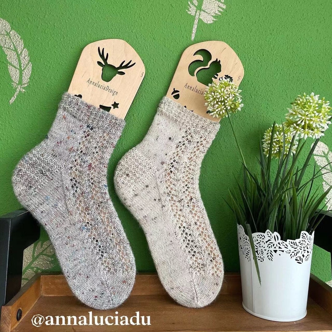 Knitting Sock Pattern, Knit Lace Sock , Lace Sock Pattern, Top Down ...