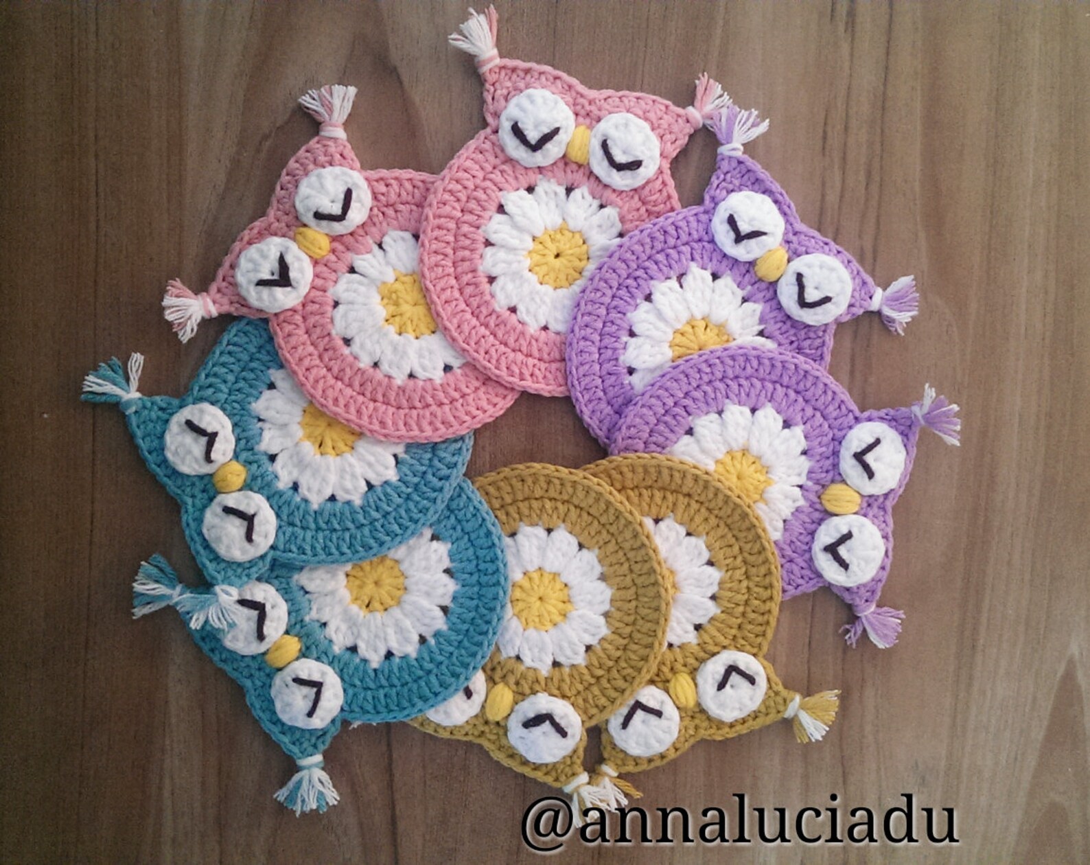 Crochet Cute Owl Coaster PATTERN INSTANT DOWNLOAD - Etsy