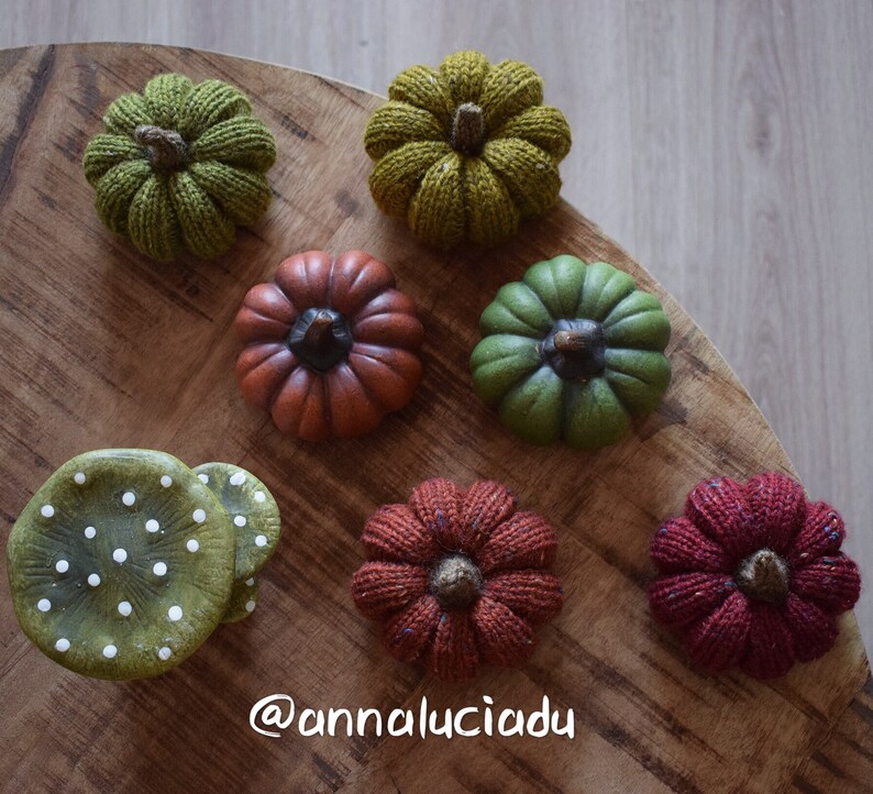 Knitting Rib Pumpkin With 2 Different Stems Knitting Pattern - Etsy