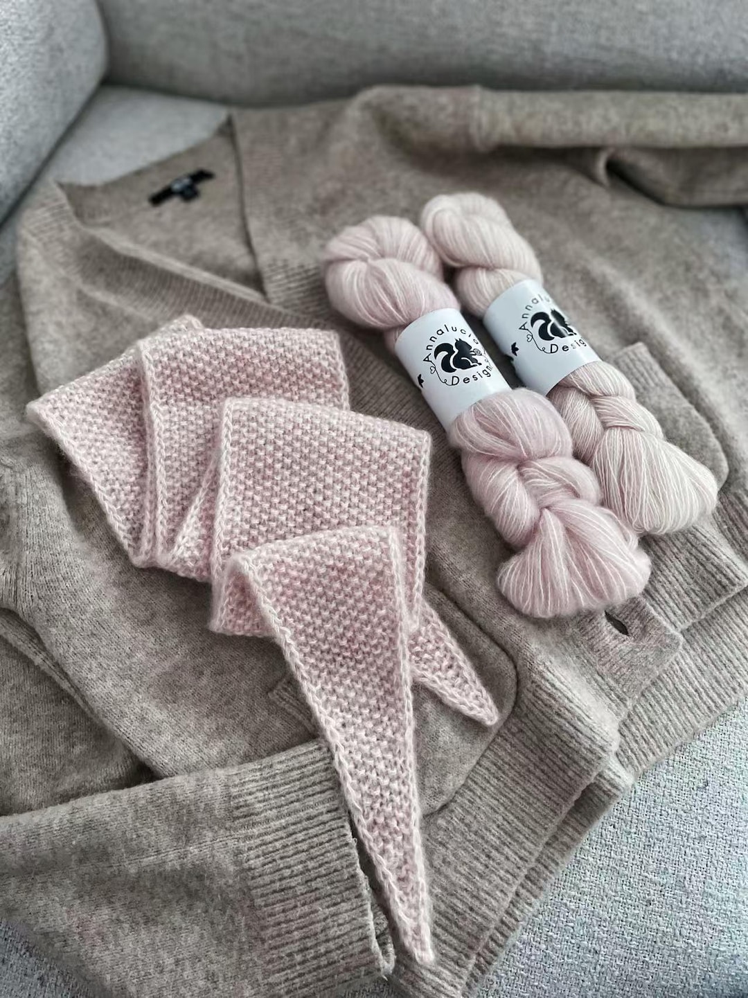 ENGLISH PATTERN: Knitting Pattern, Moss Stitch Small Shawl, Knitting ...