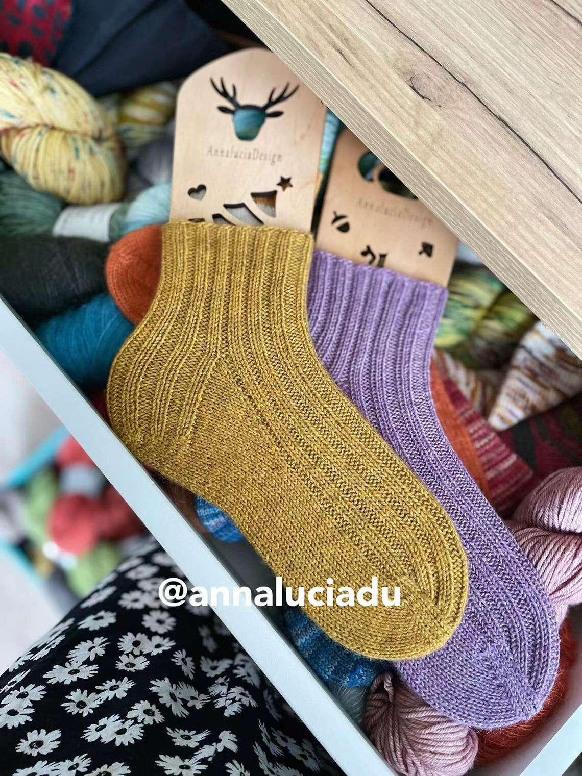 Knit Clasic Rib Top Down Sock Knitting Patterns Beginner - Etsy