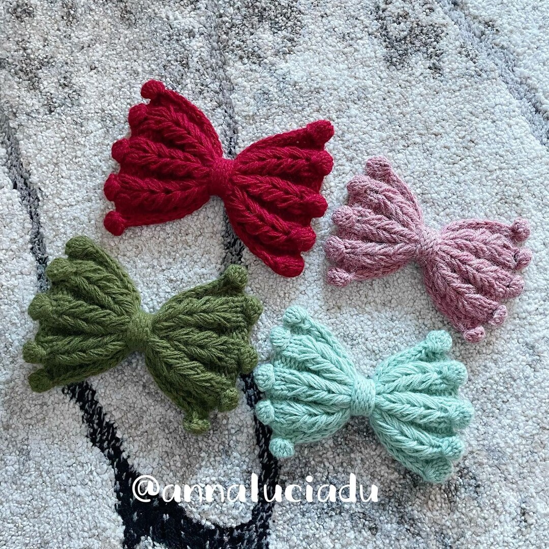 Luxury Bow PDF Pattern , Knitting Bow, Knitting Cute Bow, Knit ...