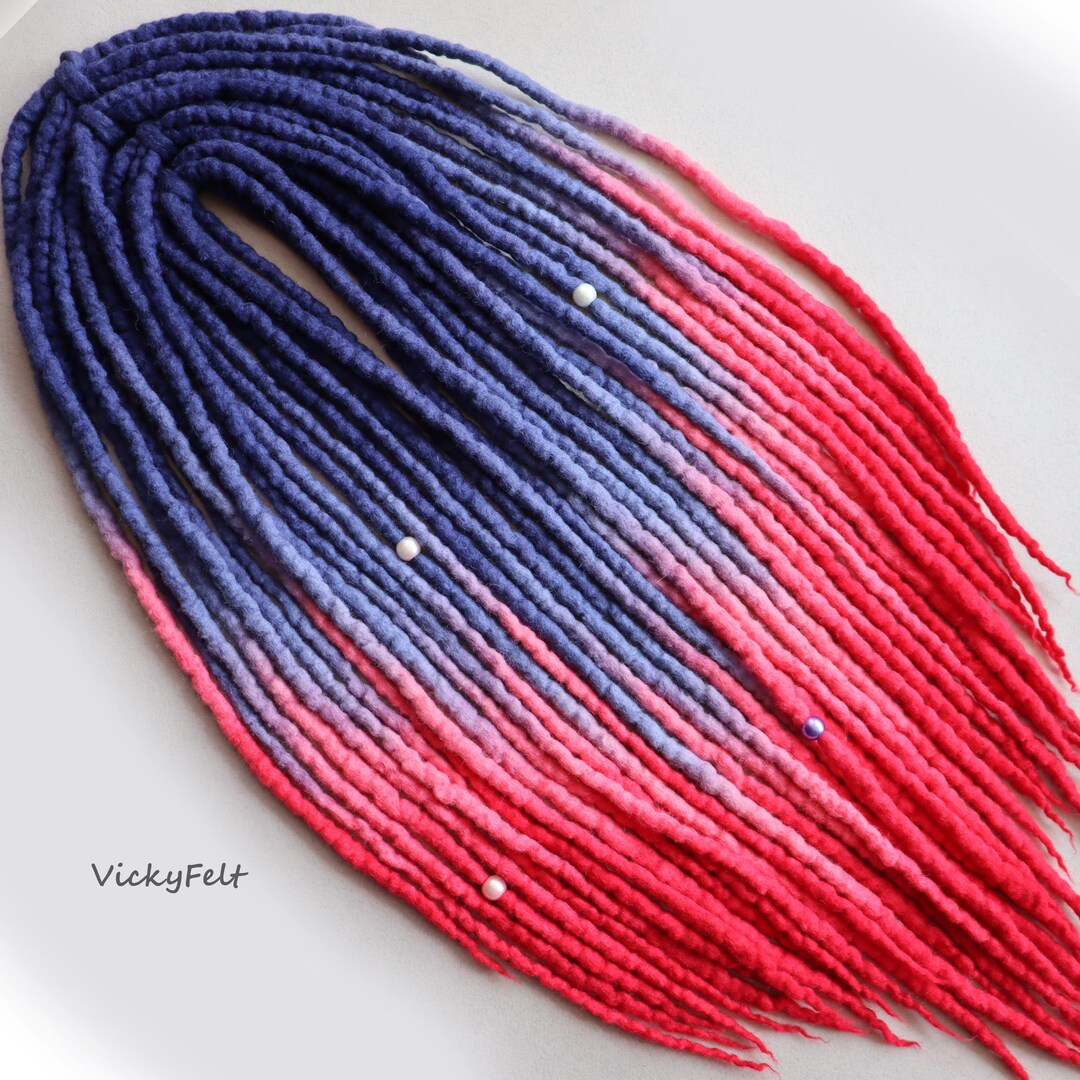 Wool Dreads Extensions 15 DE to Full Set Ombre Dreadlocks SET tropical ...