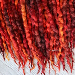 Wool Dreads FLAME 10 DE to Full Set Dreadlocks Extensions Ombre Ocher ...