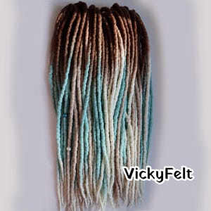 Merino Wool Dreads, Dreadlock Extensions, Ombre Dreadlocks, Mermaid ...