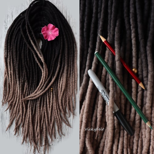 Wool Dreads Full Set DE Dreadlocks Extensions Double Ended - Etsy