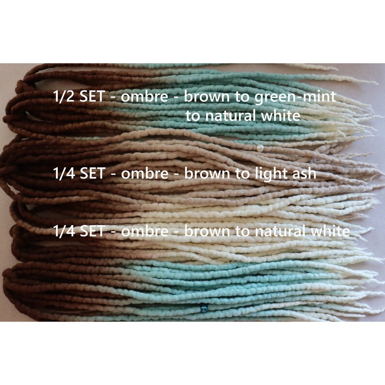 Merino Wool Dreads, Dreadlock Extensions, Ombre Dreadlocks, Mermaid ...