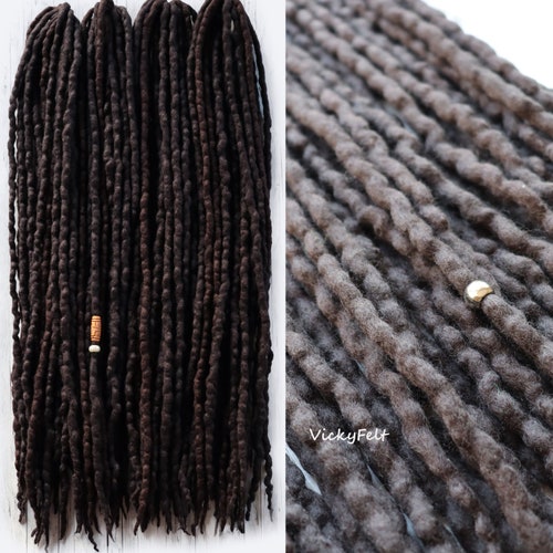 Wool Dreads Full Set DE Dreadlocks Extensions Double Ended - Etsy