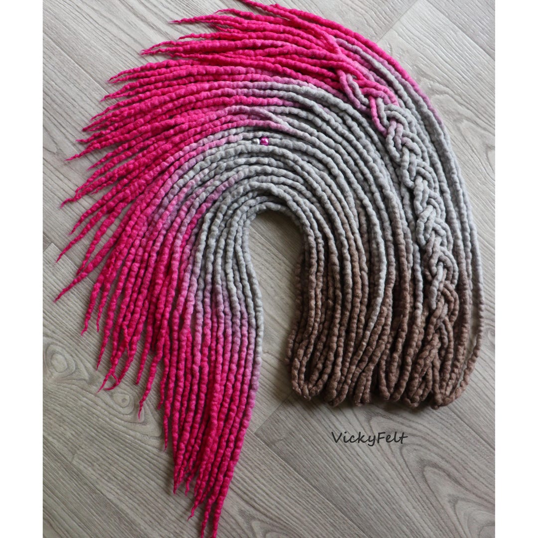 Wool Dreads Dreadlocks Ash Blonde Double Ended Dreads 15 to 60 DE Ombre ...