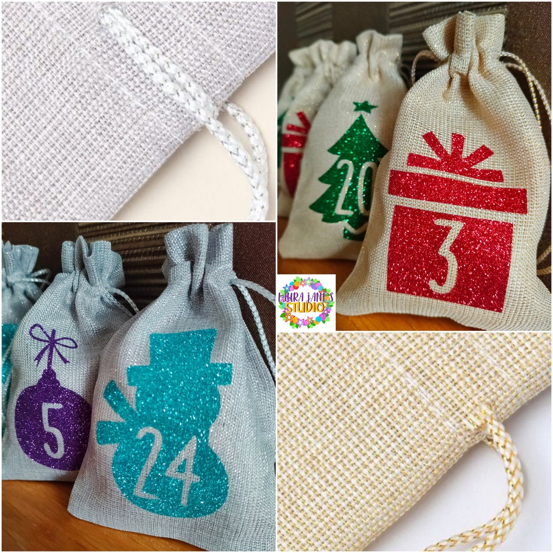 Luxury Christmas Countdown Gift Bags 24 Piece Christmas Advent Calendar ...