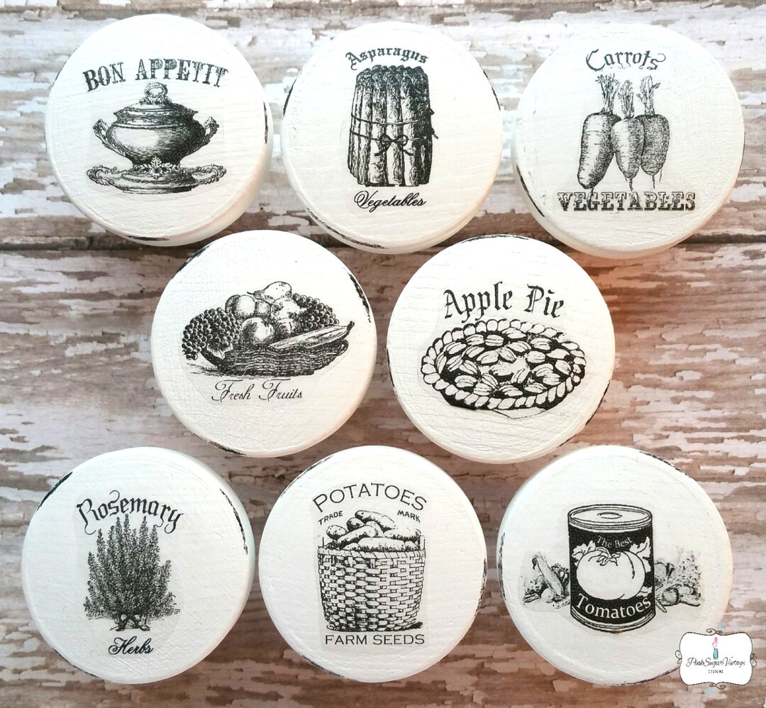 Kitchen Cabinet Knobs Drawer Pulls Vintage Paris France Shabby Chic ...