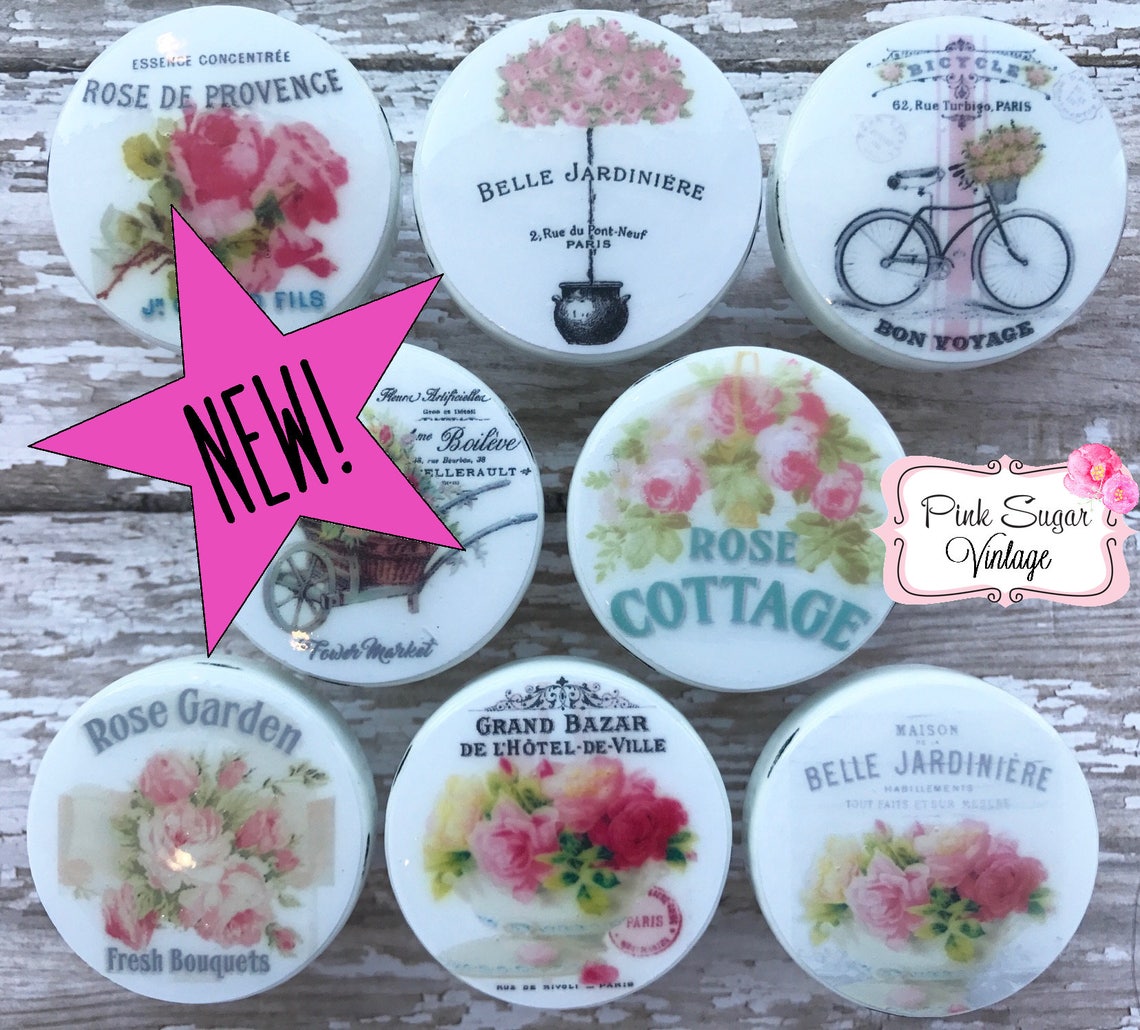 Kitchen Cabinet Knobs SHABBY CHIC Drawer Knobs Handmade Pulls | Etsy