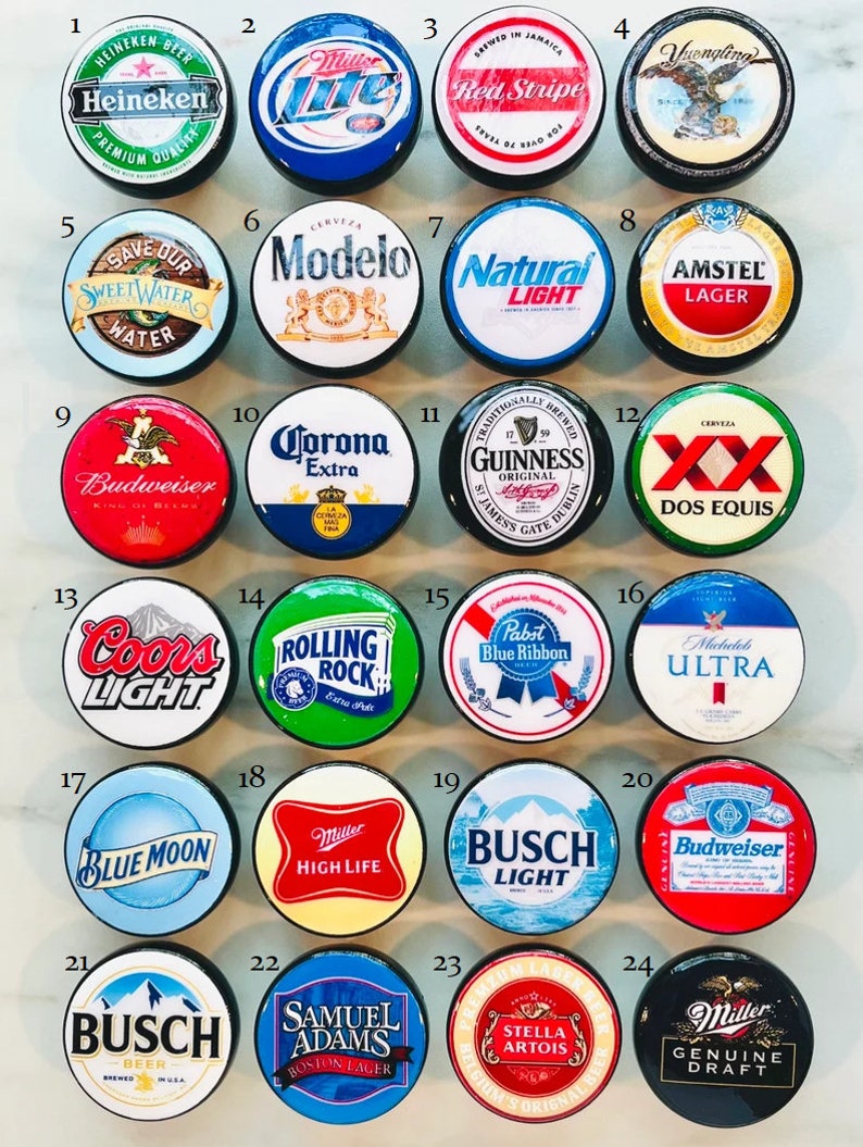 BEER MAN CAVE Knobs Drawer Pulls Bar Home Office Theater Basement Decor ...